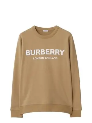 Burberry Logo Cotton Sweatshirt - Archives Beige