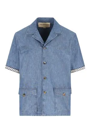 Valentino Garavani Button-up Denim Shirt - Blue
