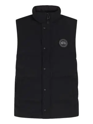 Canada Goose Sleeveless Quilted Vest With Logo Patch - Black
