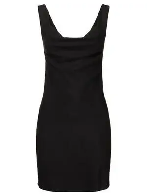 ST. AGNI Mini Dress With Pleats And Adjustable Straps - Black