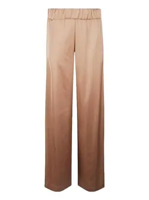 D.exterior Elastic Waist Casual Pants - Brown