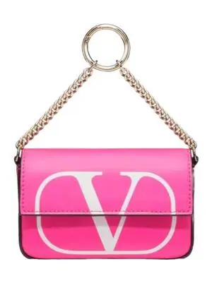 Valentino Garavani Vlogo Fluorescent Clutch - Pink