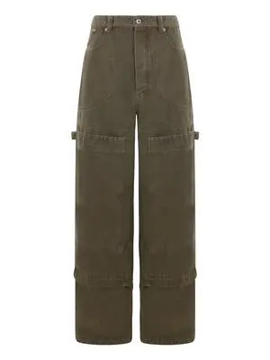 Off-White Logo Patch Straight-leg Jeans - Brown