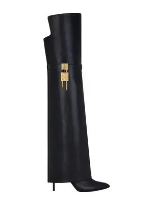 Givenchy Shark Lock Stiletto Over-the-knee Boots - Black
