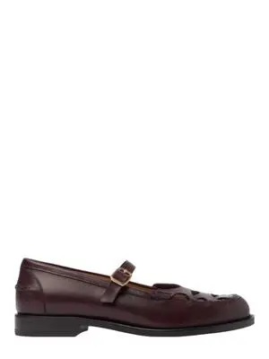 SCAROSSO Minni Buckle Fastened Flat - Burgundy