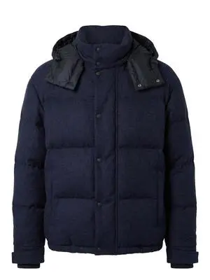 Gucci Down Jacket With Detachable Hood - Dark Blue