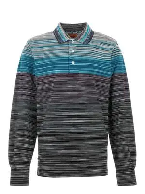 Missoni Long-sleeved Polo Shirt - Black