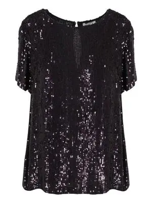 P.a.r.o.s.h Sequin Embellished T-shirt - Black