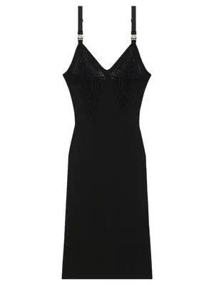 Givenchy 4g Buckle Straps Knitted Mini Dress - Black