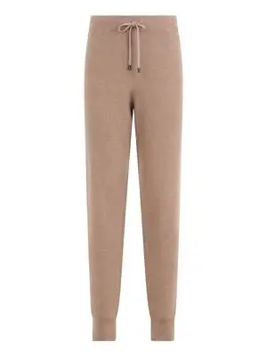 Peserico Drawstring Knit Joggers - Nude