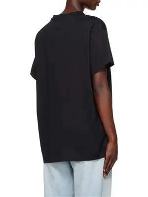 Givenchy Printed Round Neck Short Sleeve T-shirt - Black