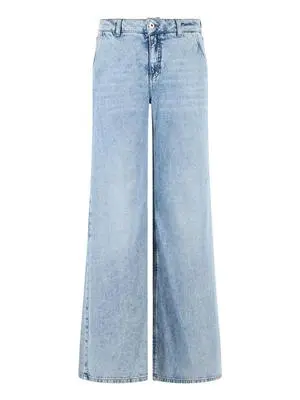 Blumarine Washed Wide-leg Jeans - Blue