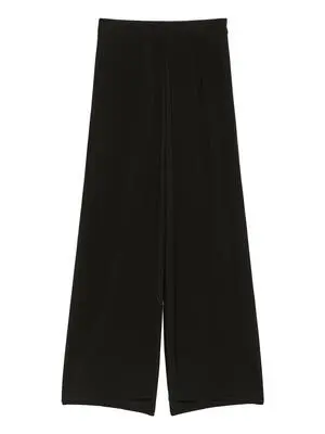 Max Mara Viscose Crêpe Jersey Wide-leg Trousers - Black