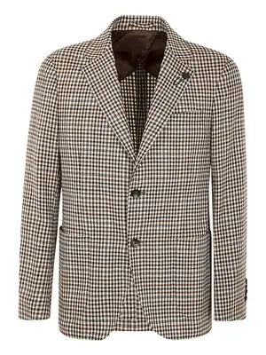 LARDINI Single-breasted Checked Tailored Blazer - Multicolor