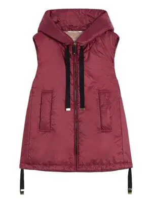 Max Mara Max Mara The Cube Greeno Zip-Up Hooded Gilet Red