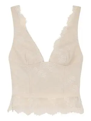 Pinko Pinko Janessa Lace V-Neck Top No