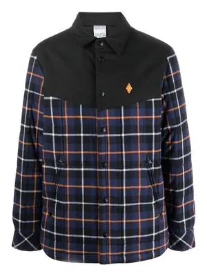 MARCELO BURLON COUNTY OF MILAN Cross Checked Overshirt - Black