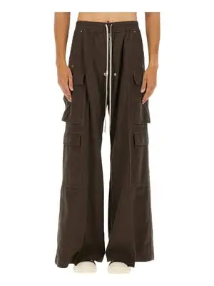 Rick Owens Wide Leg Cargo Pants - Brown