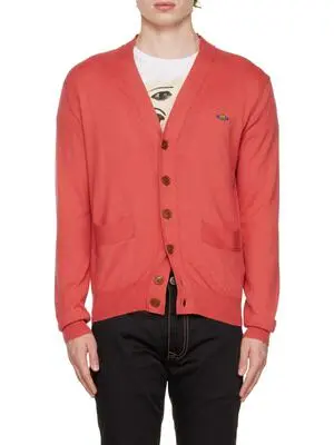 VIVIENNE WESTWOOD V-neck Knitted Cardigan - Red