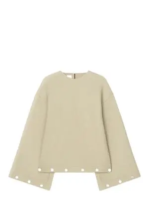 Nanushka Anwen Studded Felted Top - Oat