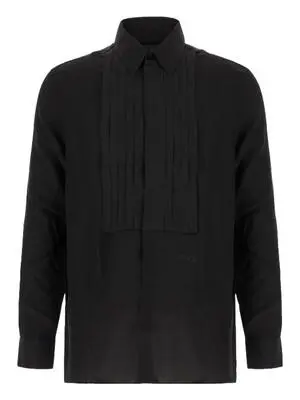 Givenchy Collared Long-sleeve Shirt - Black