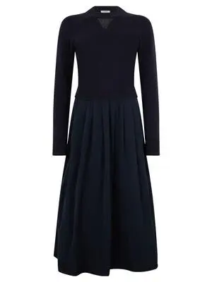 PESERICO Peserico Pleated Long Sleeve Dress
