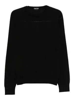 TOM FORD Crewneck Long-sleeved Pullover - Black