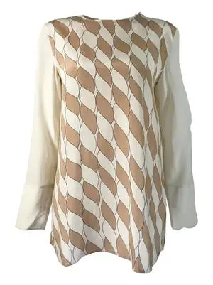 Sportmax Long-sleeved Blouse With Geometric Print - Multicolor