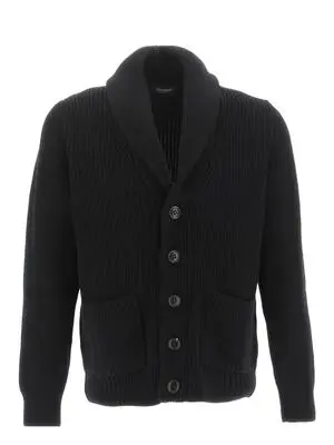DRUMOHR Shawl Lapel Cardigan - Black