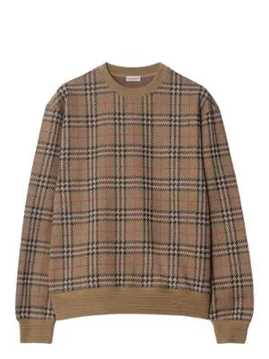 Burberry Vintage Checked Crewneck Jumper - Nut