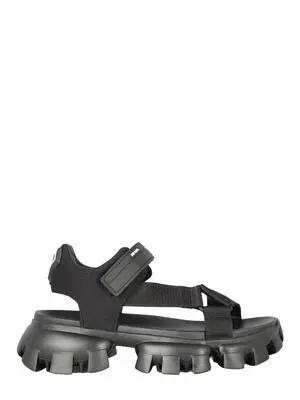 Prada Technical Strapped Sandals - Black