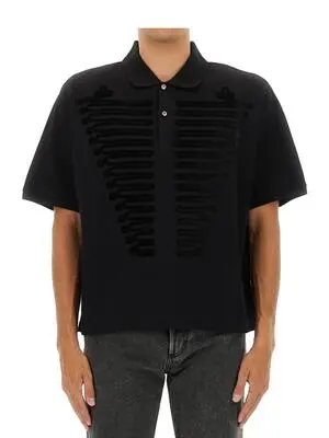 ALEXANDER MCQUEEN Alexander McQueen Graphic Printed Short Sleeved Polo Shirt