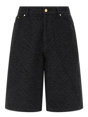 Casablanca Monogram Bermuda Shorts - Black