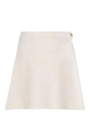 Dior Flared Mini Skirt With Logo Detail - Beige