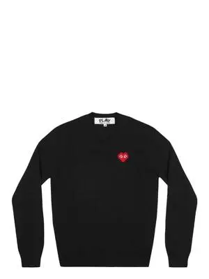 Play Comme Des Garcon Comme Des Garcons Play V-Neck Jumper Black