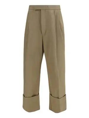 Thom Browne High Rise Double Pleated Trousers - Brown