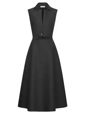 DIOR Dior Belted Mid-Length Dress