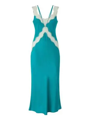 Pinko Lace-detail Sleeveless Dress - Green