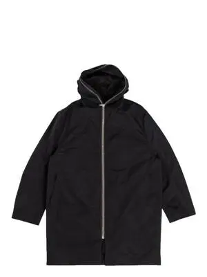 Rick Owens Hooded Zip-up Coat - Black