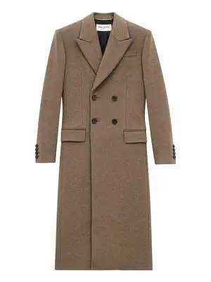 SAINT LAURENT Saint Laurent Double-Breasted Long Coat