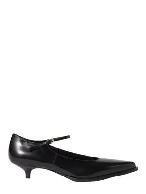 Miu Miu Buckled Pointed-toe Mary Jane Pumps - Black
