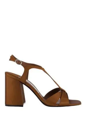 JIMMY CHOO Square-toe High-heeled Sandals - Bronze