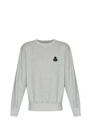 Isabel Marant Étoile Logo Embroidered Crew Neck Sweatshirt - Gray