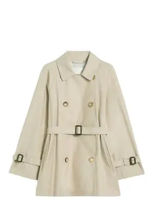Max Mara Max Mara The Cube Calle Double-Breasted Trench Coat Sand-colored