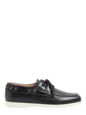 Valentino Garavani Palm Avenue Kidskin Boat Shoe - Black