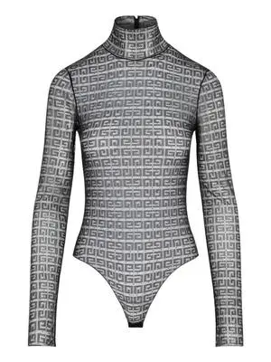 Givenchy 4g Motif Long-sleeved Bodysuit - Black