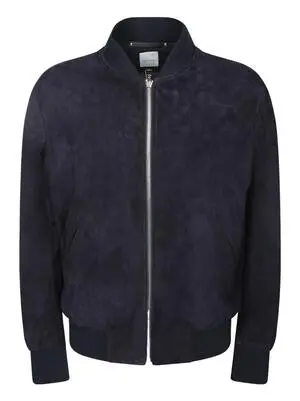 Paul Smith Zip-up Suede Bomber Jacket - Black