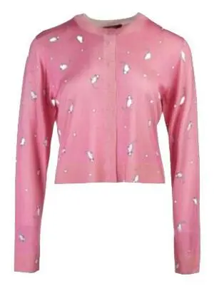 Max Mara Long Sleeve Cardigan - Pink