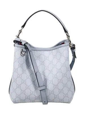 Gucci Gucci GG Emblem Small Bucket Bag Gray