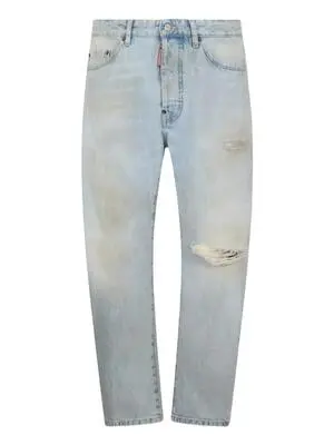 Dsquared2 Light Wash Distressed Jeans - Light Blue